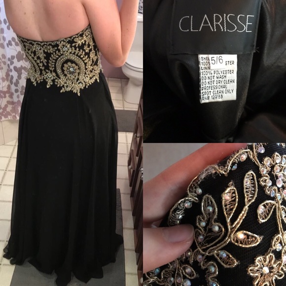 Clarisse | Dresses | Clarisse Gold Embroidered Gown | Poshmark